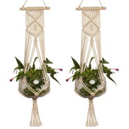 "Indoor/Outdoor 41"" Hemp Jute Rope Plant Hanger, Pot Holder Hanging ...