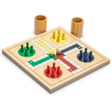 Wooden 2-in-1 Board Game Set, Reversible Snakes and Ladders, Ludo - Walmart.com