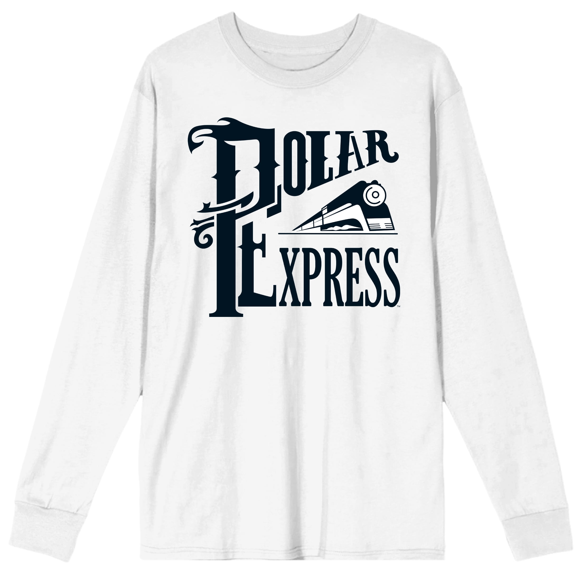 Polar Express Train Vector Art Men’s White Long Sleeve Shirt-XXL ...