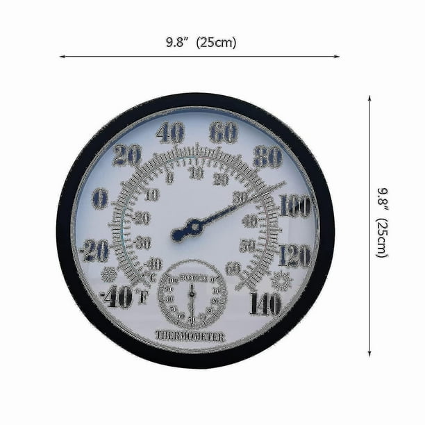 Indoor Outdoor Thermometer Garden Large Number 10 In Diameter(black ...