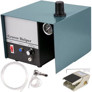 Dual-Head Pneumatic Jewelry Engraver Machine 110V 60Hz Pneumatic Hand ...