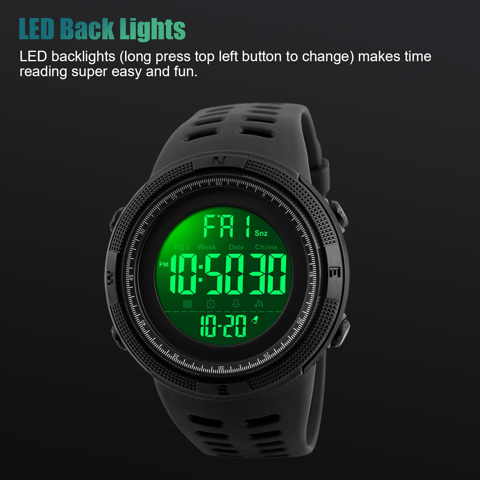 Men’s Digital Watch, TSV Sports Watches for Men, Waterproof Alarm ... Men’s Digital Watch, TSV Sports Watches for Men, Waterproof Alarm ...