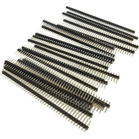 Male Header 40 Pin 2.54mm Pitch Straight Single Row (Iron Alloy, Tin ...