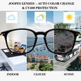 Joopin Photochromic Blue Light Blocking Glasses, Lightweight TR90 Frame ...
