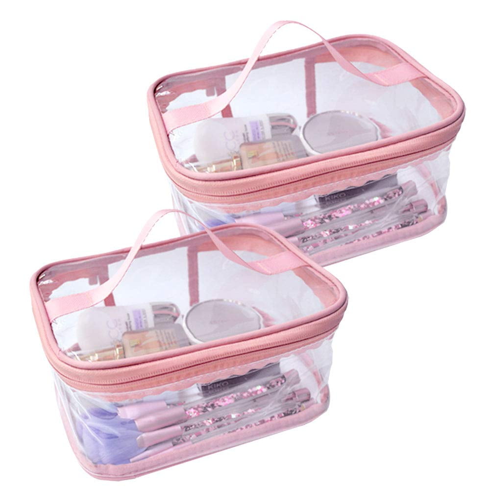 Anemel 2pcs Toiletry Bag Makeup Cosmetic Clear Bag Portable Transparent ...