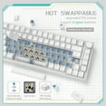 AK820 81Keys Wired Mechanical Keyboard,75% ANSI Layout Gasket Mount ...