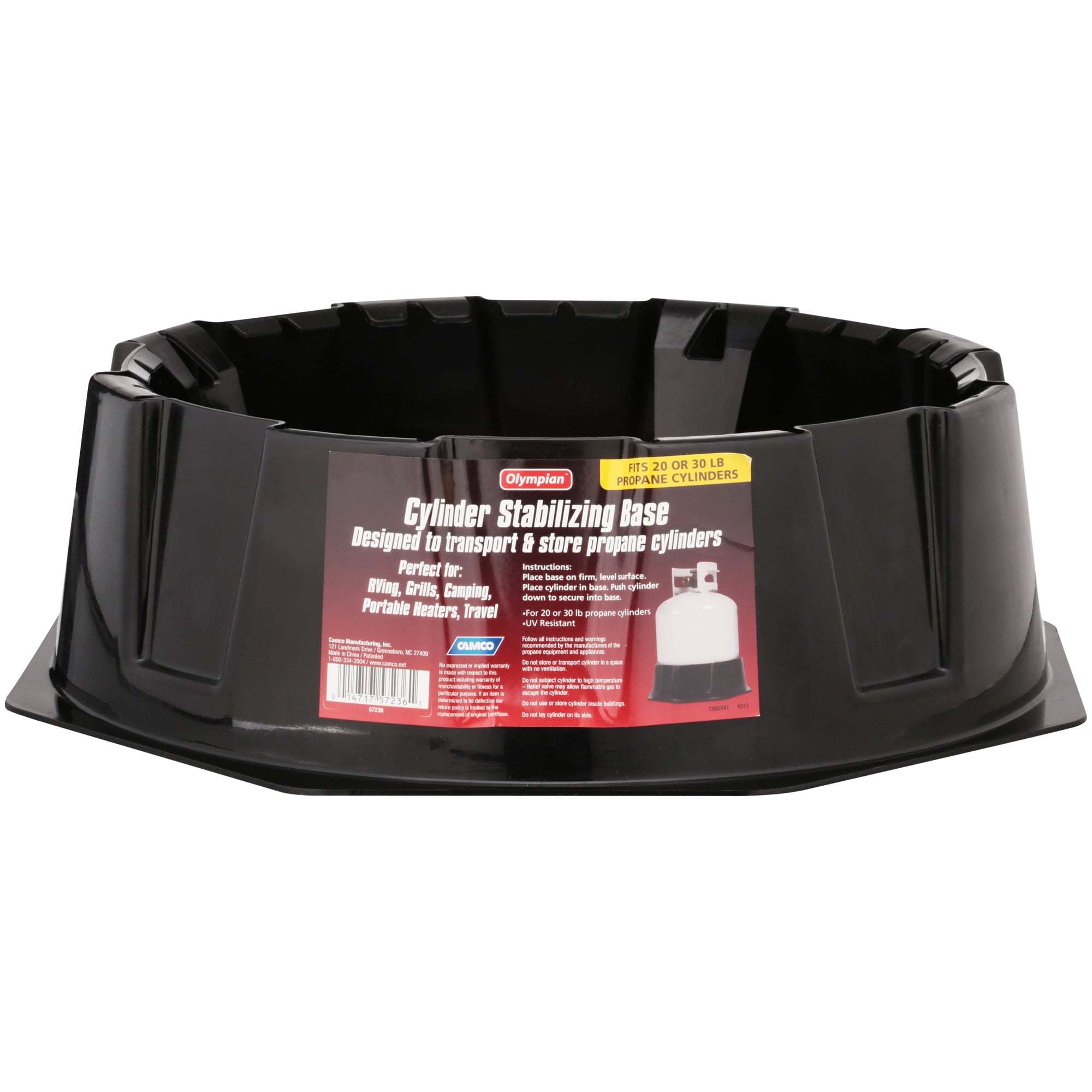 Camco Cylinder Stabilizing Base for Propane Tanks, 14.98" Dia by 4.50 ...