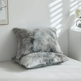 Wajade Queen Size Plush Comforter Set, Fuzzy Faux Fur 3PC Bedding Set ...