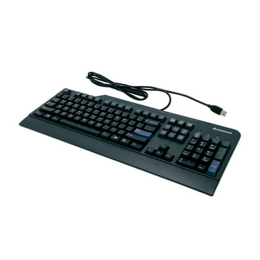 Lenovo USB Keyboard Black US English 103P - Cable Connectivity - USB ...