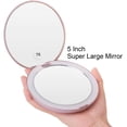 5" Lighted Travel Makeup Mirror 1X/7X Magnifying Double Sided, Super ...