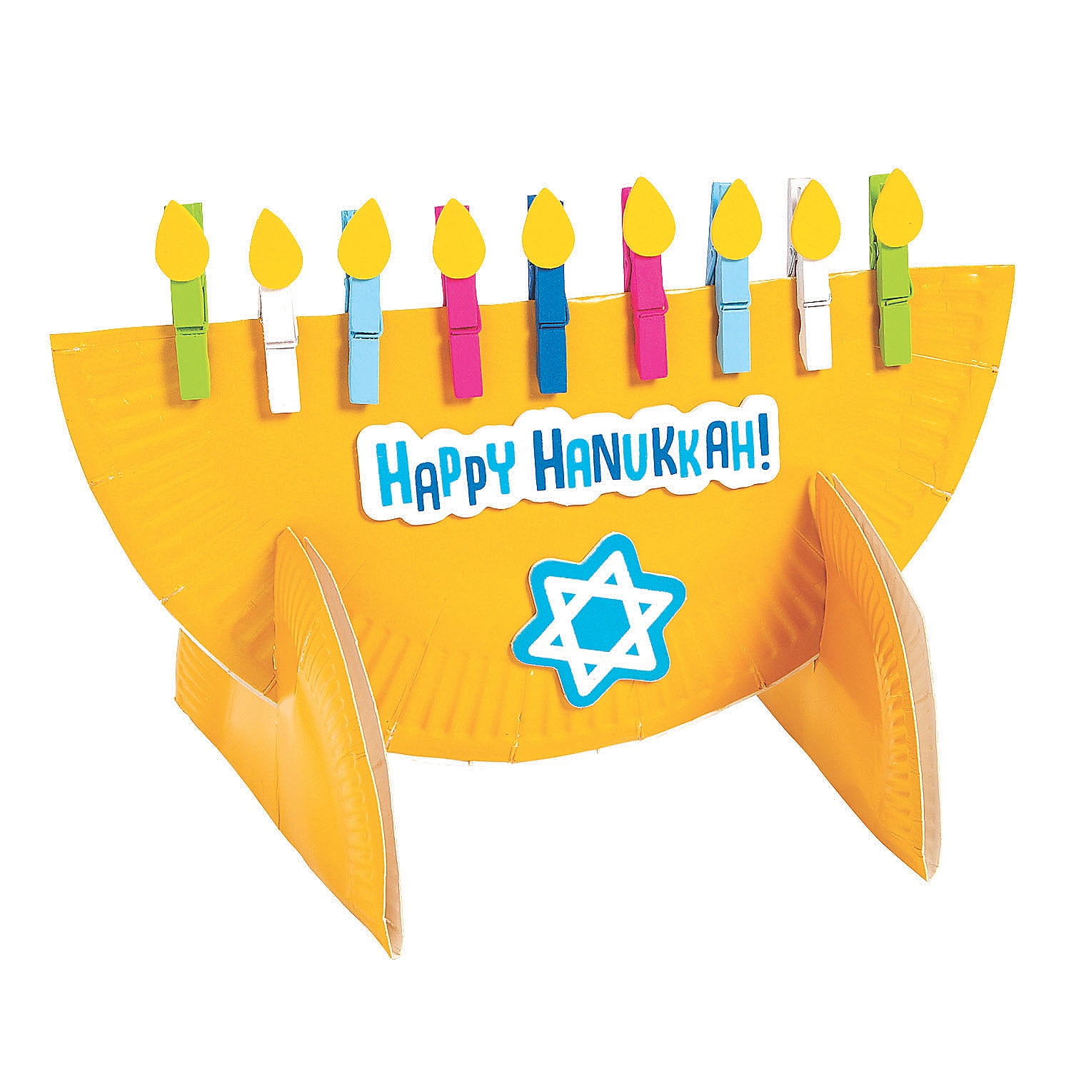 Paper Plate Menorah Craft Kit- Craft Kits - 6 Pieces - Walmart.com