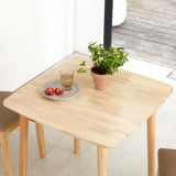 "Livinia Aslan 29.5"" Wooden Dining Table, Square Malaysian Oak, Mid ...