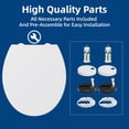 ROSYNEY Round Toilet Seat with Hinge, Slow Close, Easy Clean & Change ...