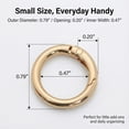 20PCS Gold Spring O Ring Clips, Snap Button Round Key Rings, Metal O ...