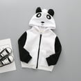 Baby Girls Boys 𝐅𝐥eece Hooded Jacket Zip Up Panda Coat Winter Warm Cute ...