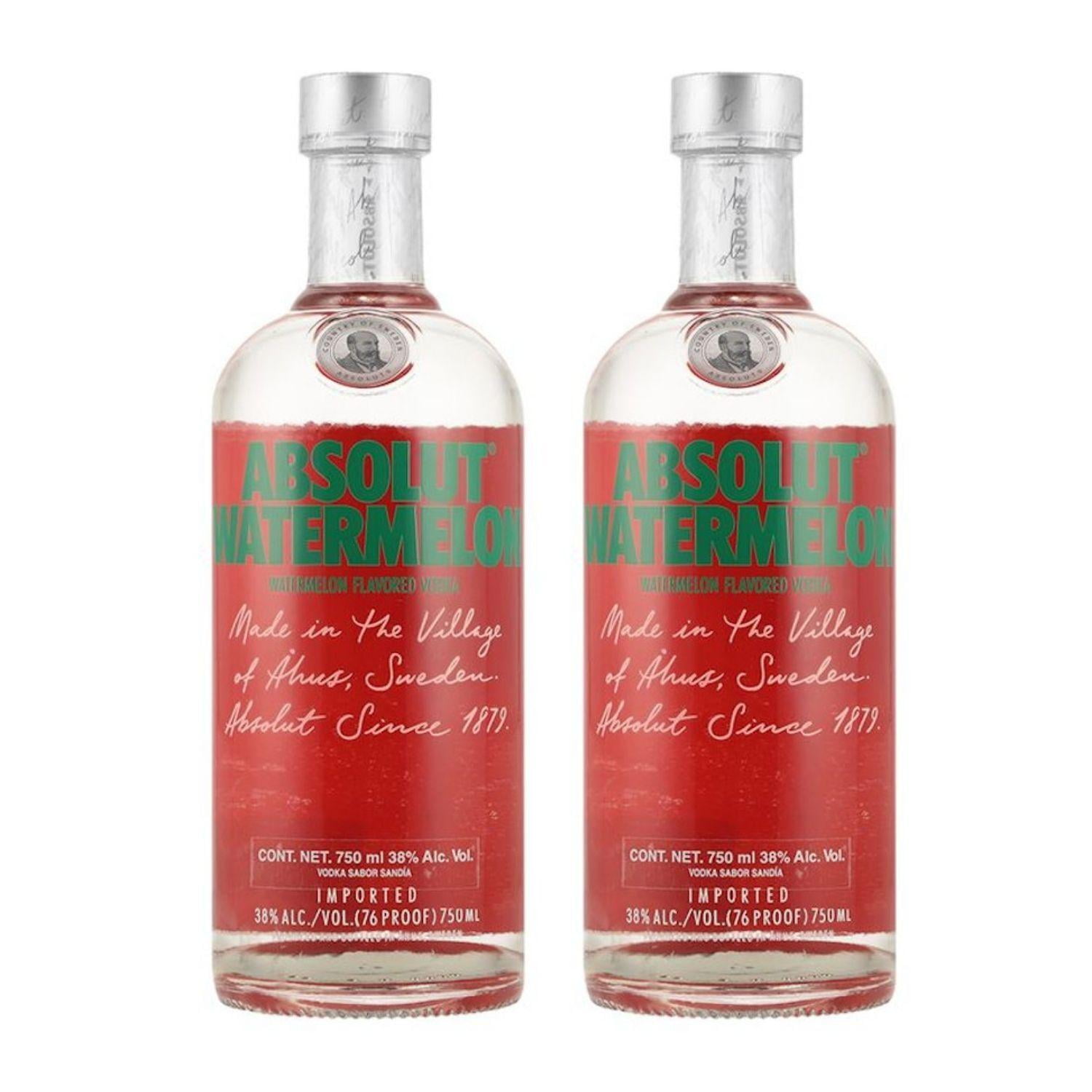 Pack de 2 Vodka Absolut Watermelon 750 ml | Walmart en línea