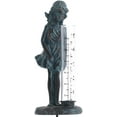 Topadorn Garden Decor Lady Girl Rain Gauge Stake with Plastic Udometer ...