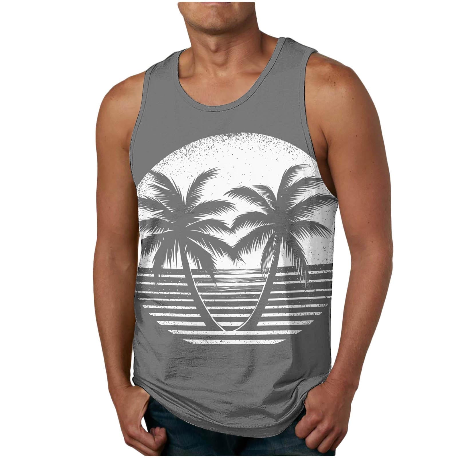 Click here for Waenqinla Palm Tree Tanks Tops For Mens Cool Print... prices