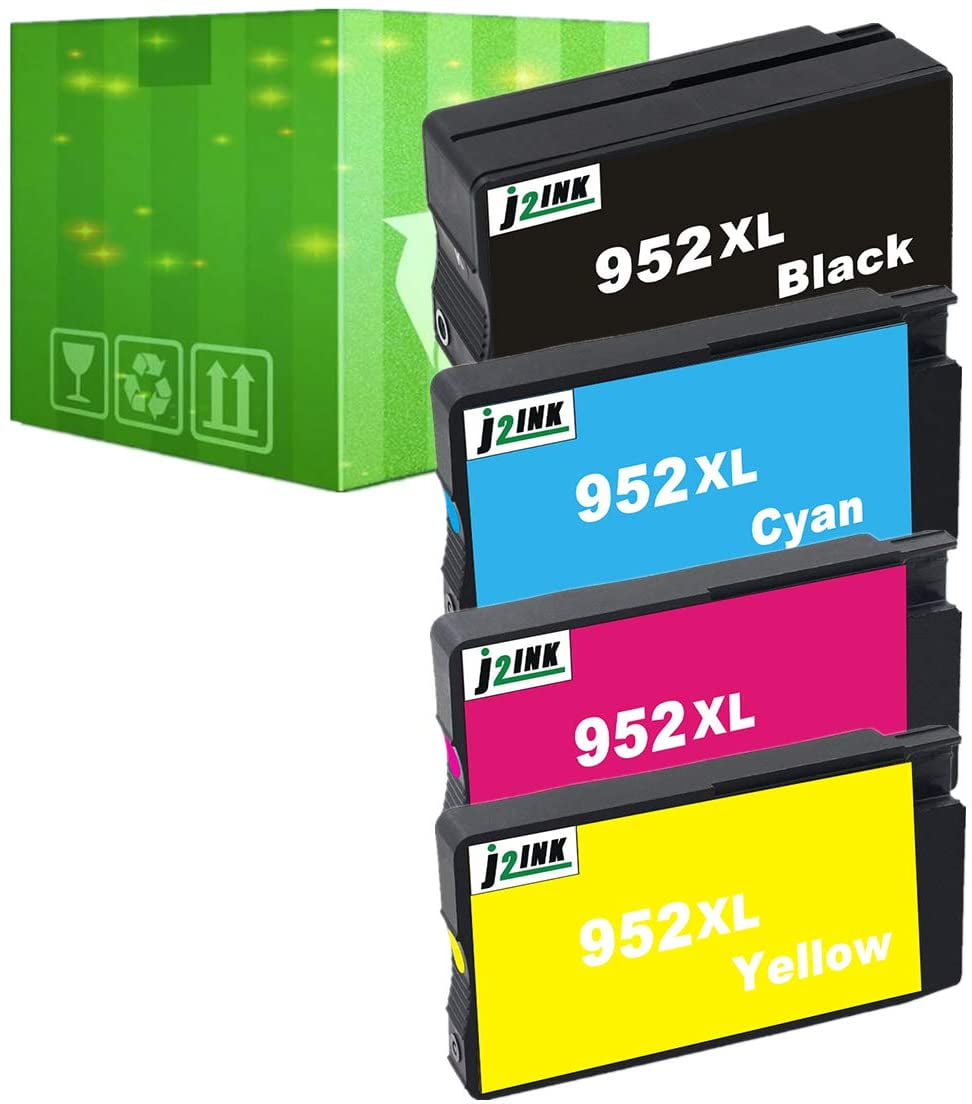 J2INK 4 Pack for HP 952XL HP 952 Ink Cartridge Replacement for F6U19AN ...