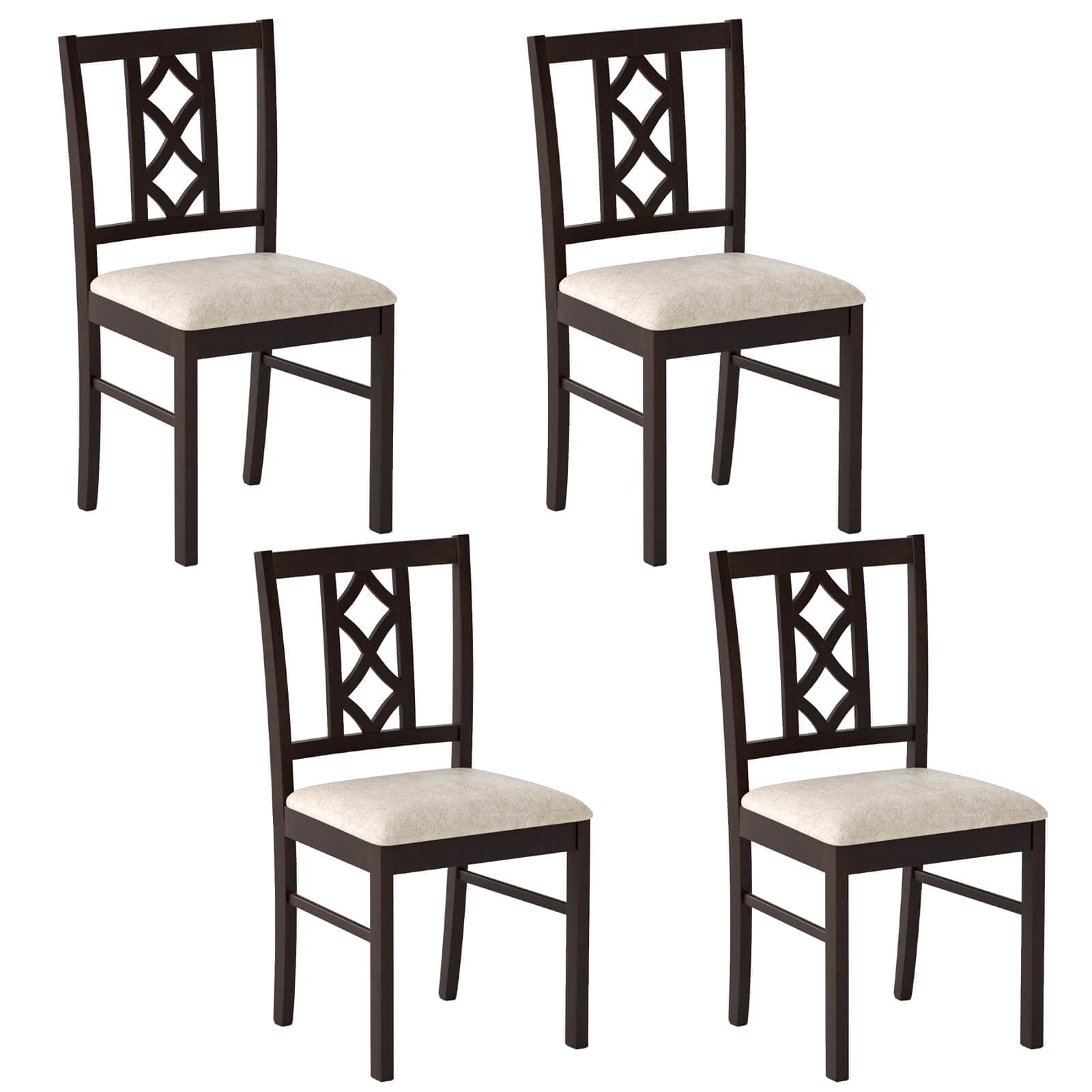 Click here for Costway Dining Chairs Set Of 4 With Hollowed Backr... prices