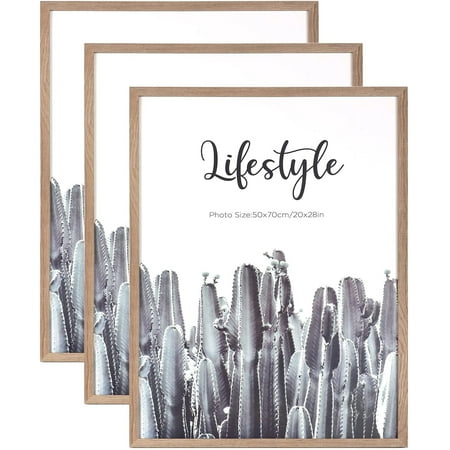 ArtMaison 20x28 Inch Picture Frame Set of 3, Maple Gallery Wall Frames ...