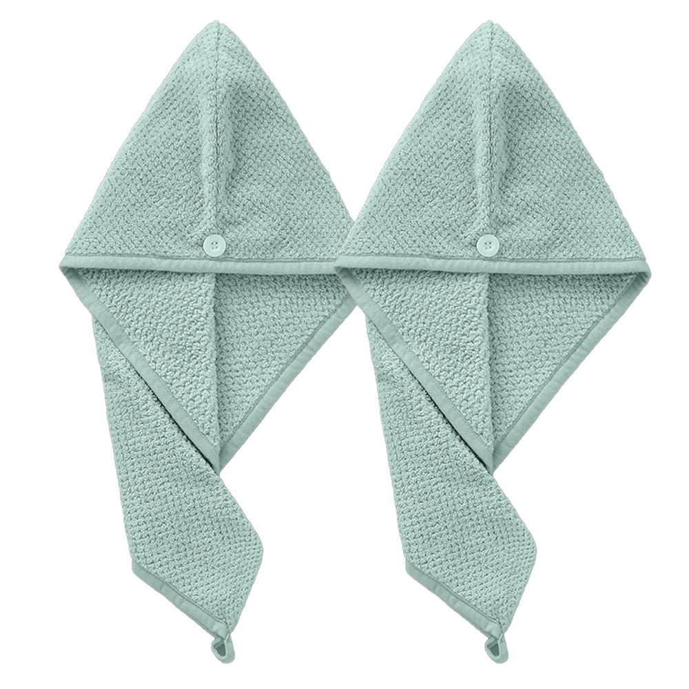 2 Pack Microfiber Hair Towel Wrap for Women, Absorbent Hair Turban ...