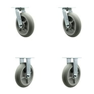 4-Piece Caster Set with Adjustable 6-inch Leveling Jacks for Baker ...