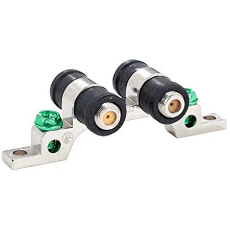 Grounding Block, Ancable Dual F Pin Female Coaxial Ground Block ...