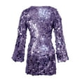 SONXAHE Women's Sequin Mini Dress Bell Sleeve Formal Party Evening ...