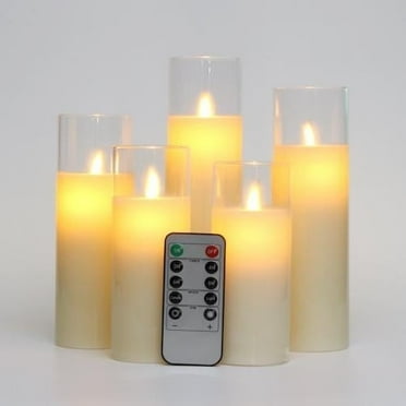 Simplux Led Dripping Candle With Moving Flame (Set Of 2) 3"D X 7"H ...