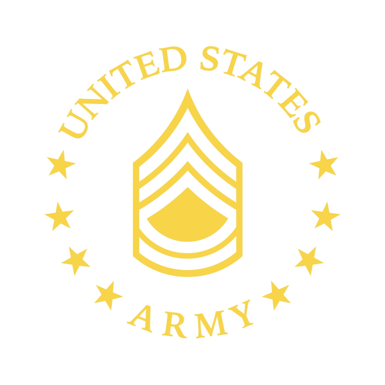 E-7 Sergeant First Class US Army Rank Sticker Decal Die Cut - Self ...