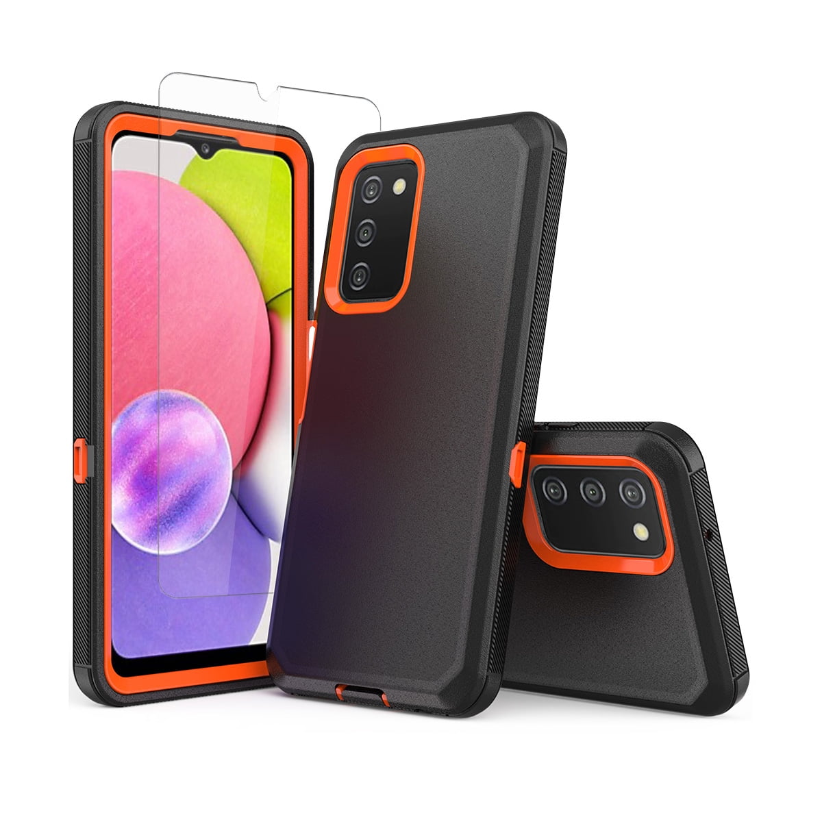 NIFFPD Galaxy A03S Case with Screen Protector Full-Body Shockproof ...