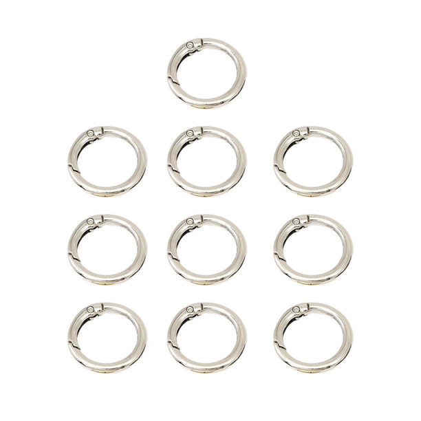 Baohd 10 Pieces Spring Rings Round Carabiner 3/4inch O Rings for Bags ...