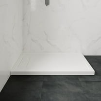 OVE Decors 54-in W x 32-in D Shower Base Pan Rectangle, Hidden Side ...
