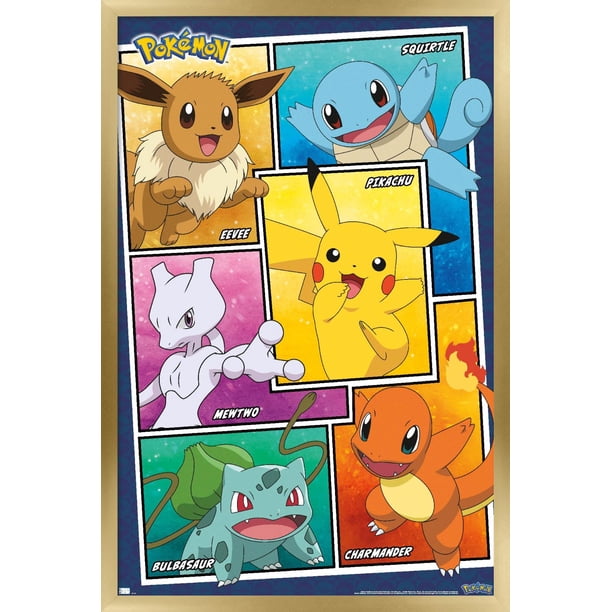 Pokémon - Group Collage Wall Poster, 22.375" x 34", Framed - Walmart.com