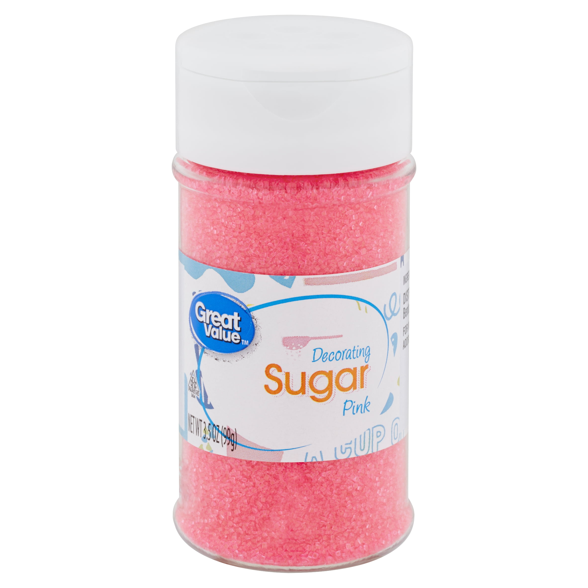 Great Value Decorating Sugar, Pink, 3.5 oz - Walmart.com