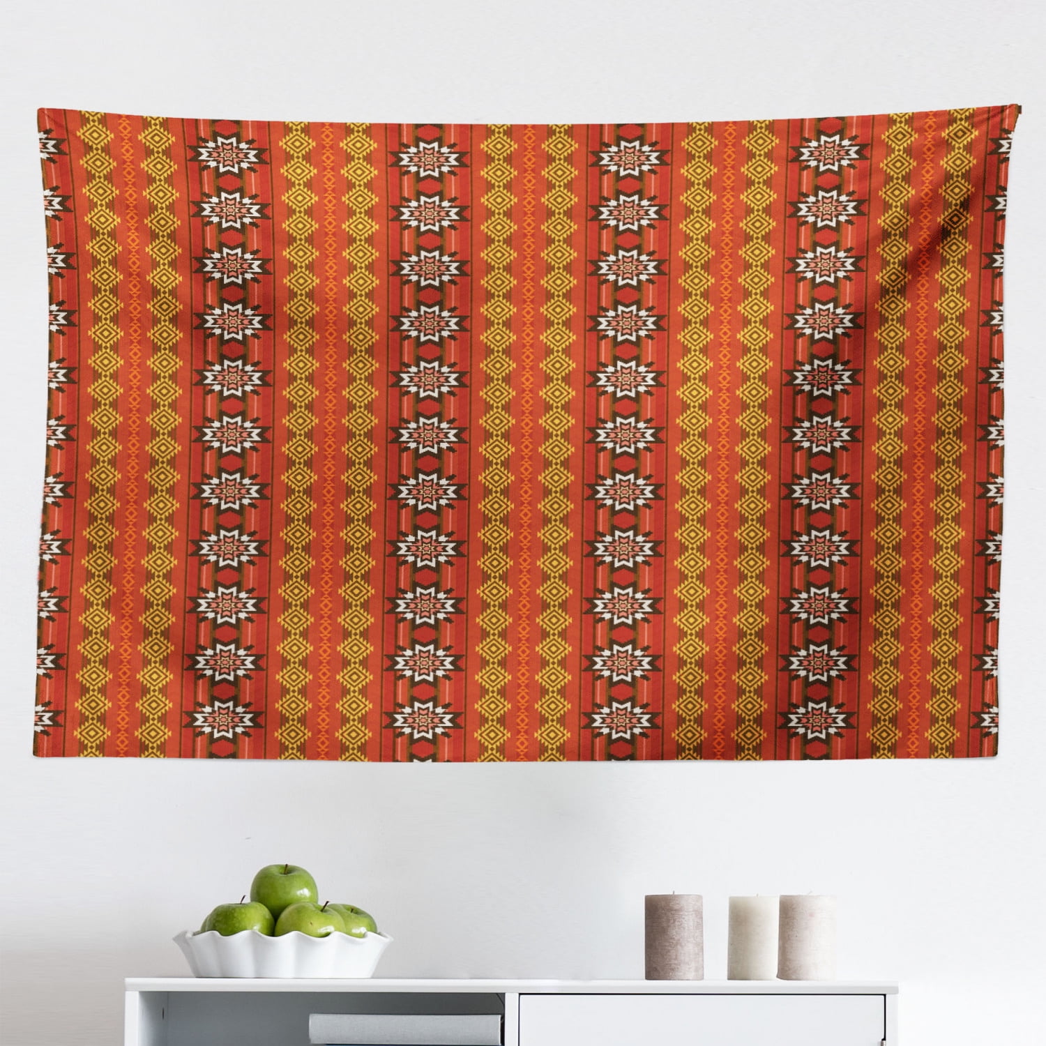 Orange Tapestry, Indigenous Cultural Motif Pattern Traditional Borders ...