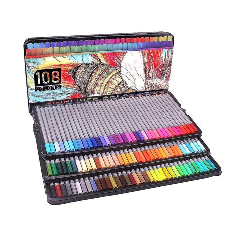 Fine Point Pen Set, 108 Colors, 0.4mm, Fine Point, Coloring, For ...