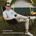 Sunnyfeel Foldable Oversized Padded Camping Rocking Chair, Green ...