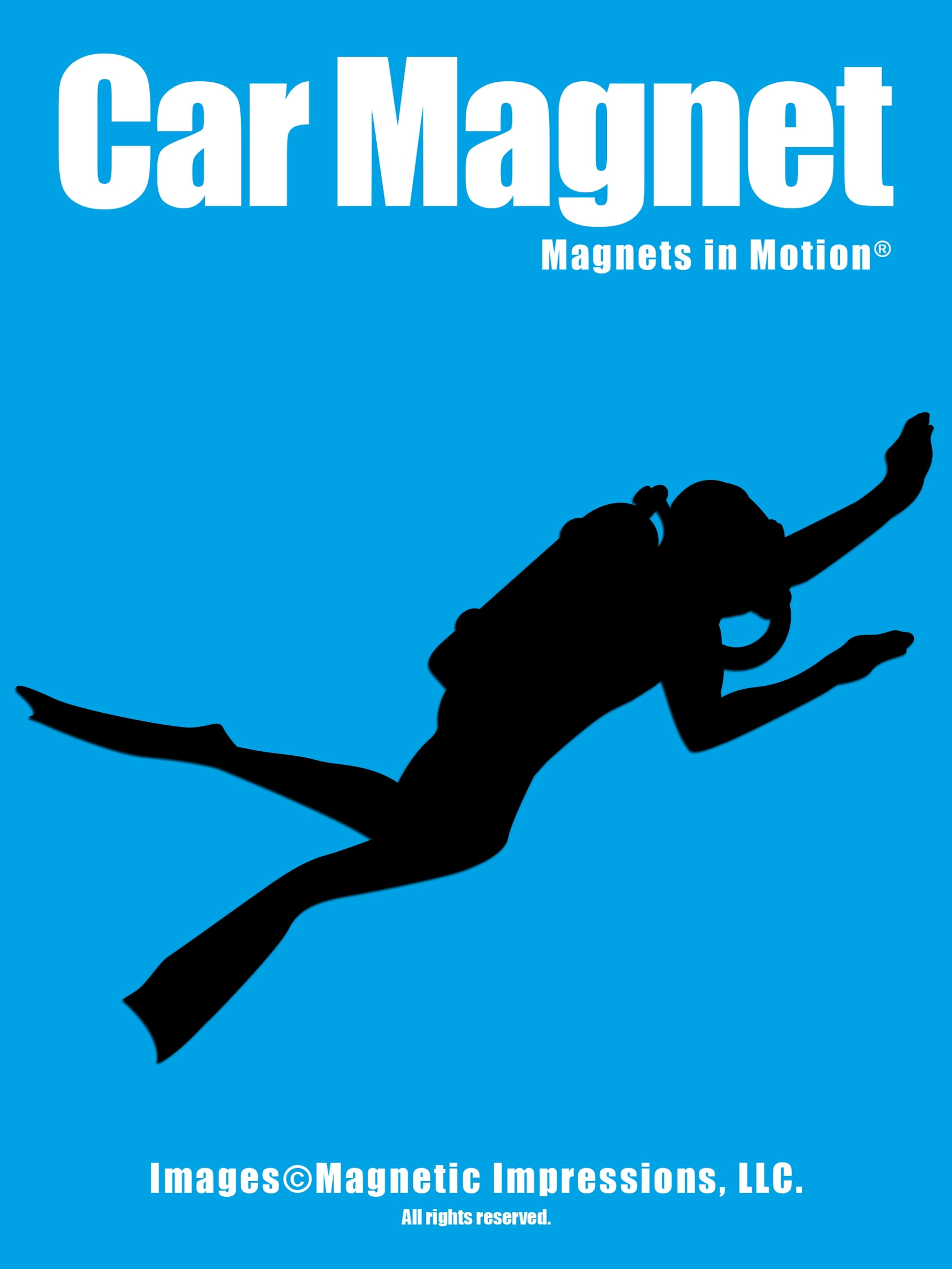 Magnets in Motion Scuba Diver Car Magnet Black - Walmart.com