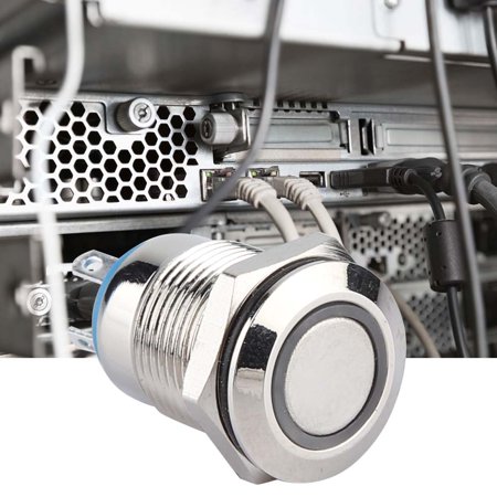 LED Button Switch, 4-Pin Metal Momentary Push Button Switch, Auto Reset ...