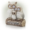 Alpine Corporation 16" Solar Owl Welcome Outdoor Statue - Walmart.com