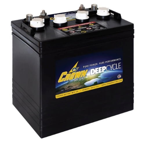 Crown CR-165 8V Deep-Cycle Flooded Battery replaces Trojan T-875 ...