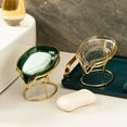 Light Luxury Style Soap Holder Creative Leaf Shape Soap Dish Self
