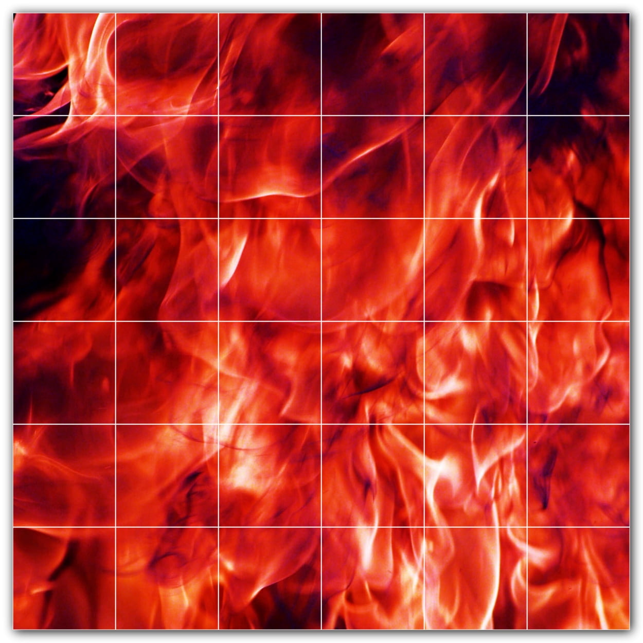 Picture-Tiles.com: Fire Ceramic Tile Wall Mural WAL500608-66XL. 72"W x ...