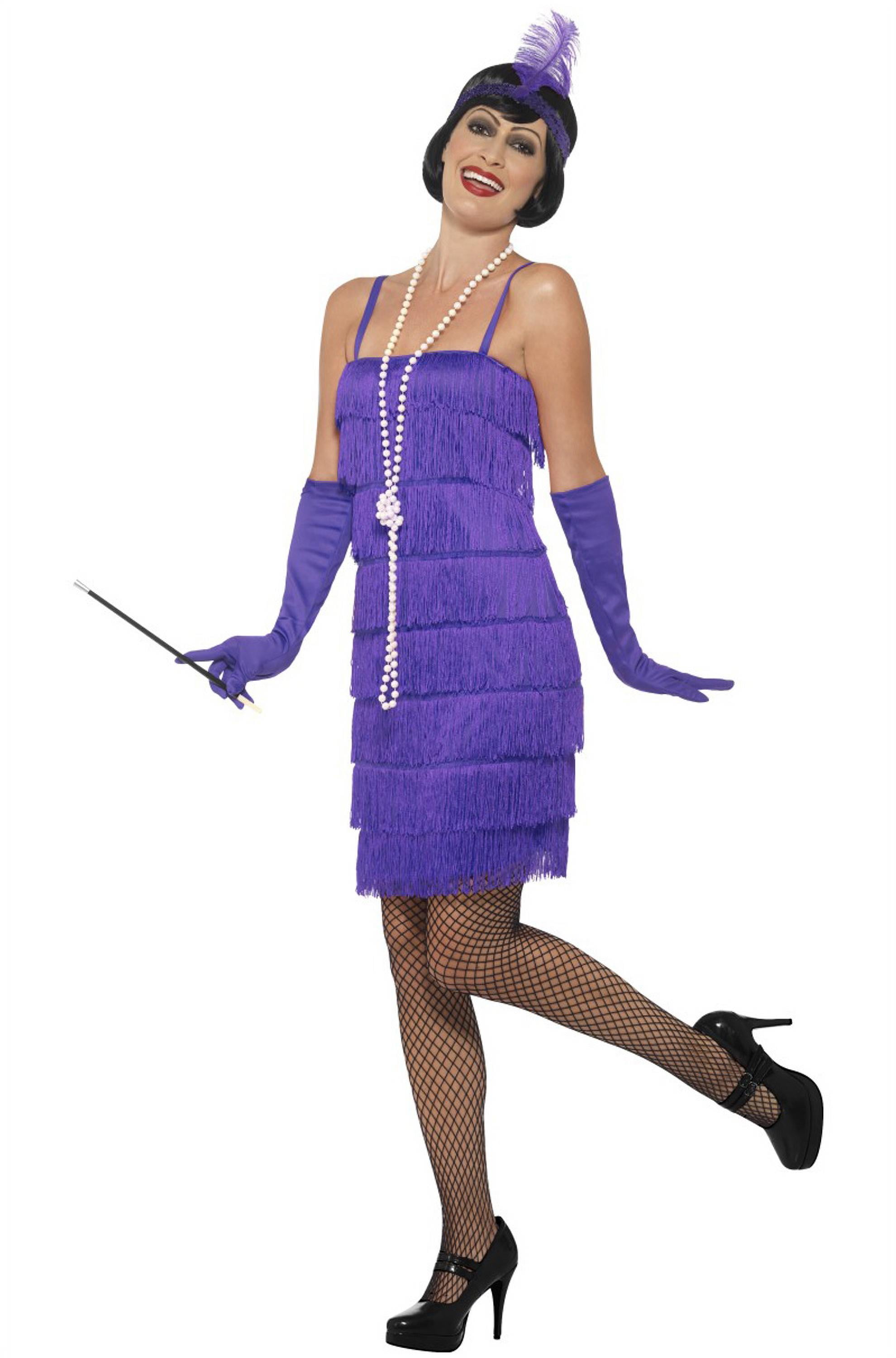 Short Flapper Dress Adult Costume (Purple) - Walmart.com