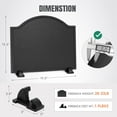 20 Inch Fireback for Fireplaces - Cast Iron Firebacks with Feet, Heavy ...