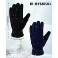 2 Pairs Kids Fleece Gloves Full Finger Winter Warm Gloves Cold Weather ...