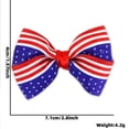 4th of July Patriotic Flag Bow Hair Clip - Independence Day Red White ...