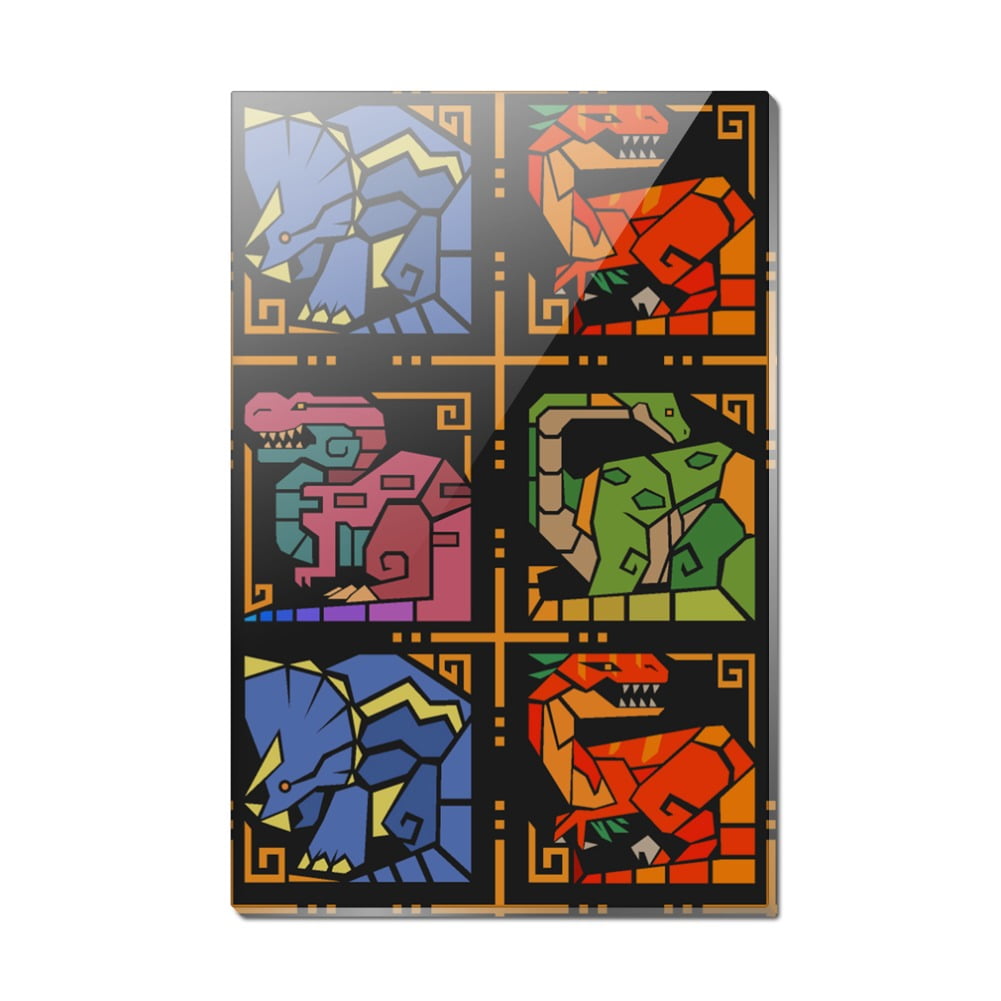 Geometric Dinosaurs Aztec Mayan Style Tyrannosaurus Triceratops ...